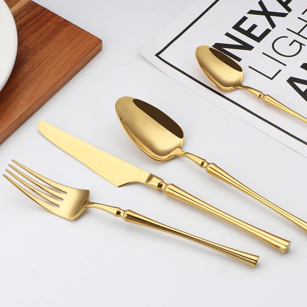Luxury Fine Dining Cutlery - Gold – Whites & Pastels